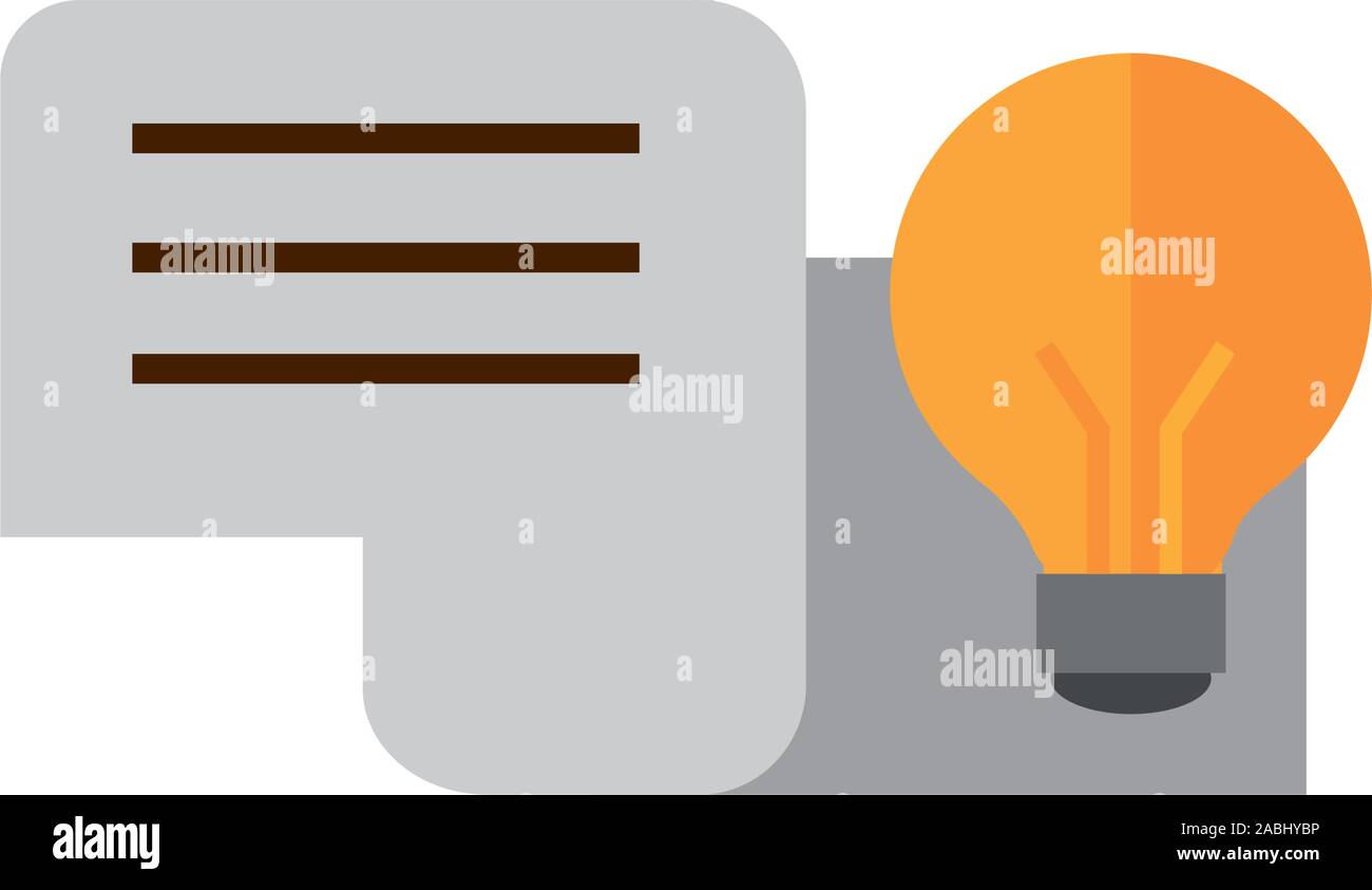 light bulb creativity work business strategy icon vector illustration ...