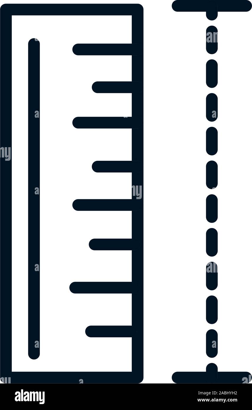 ruler measure architecture icon line style vector illustration Stock ...