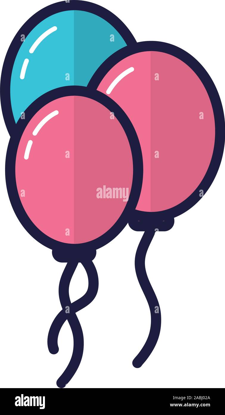 Isolated party balloons vector design Stock Vector Image & Art - Alamy