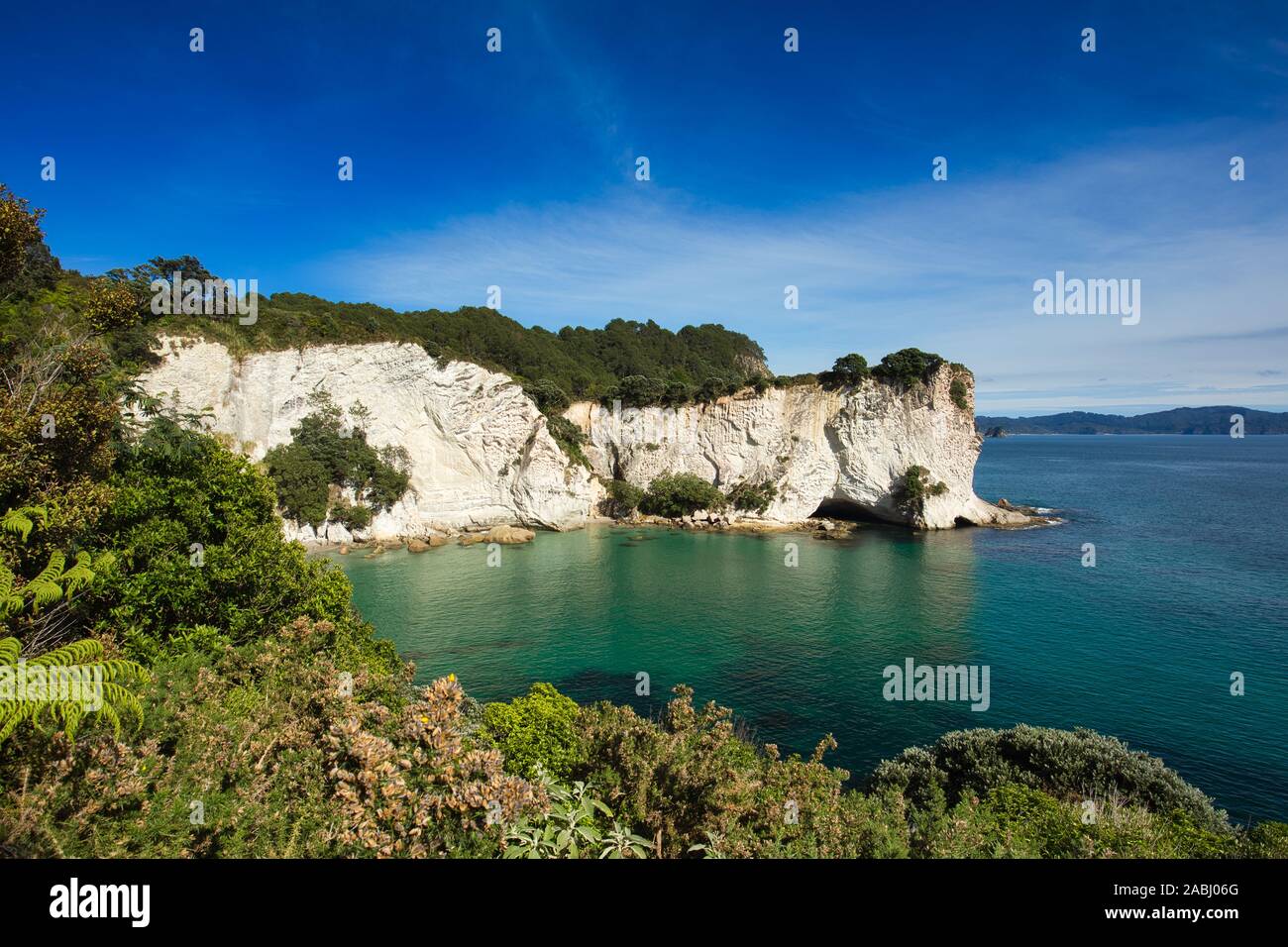 Beautiful Coast around Path to Cathedral Cove on Coromandel Peninsula ...