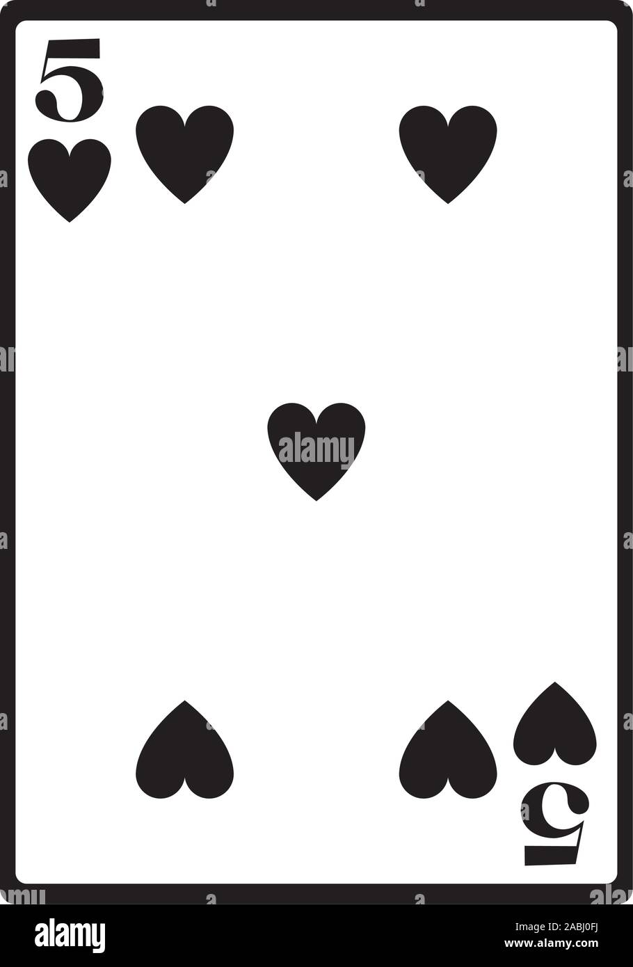 Five hearts card color hi-res stock photography and images - Alamy