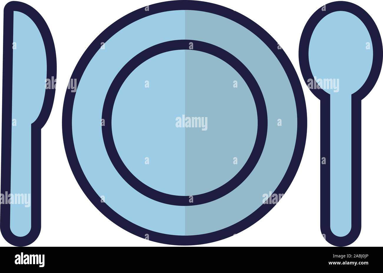 Isolated plate spoon and knife vector design Stock Vector Image & Art ...