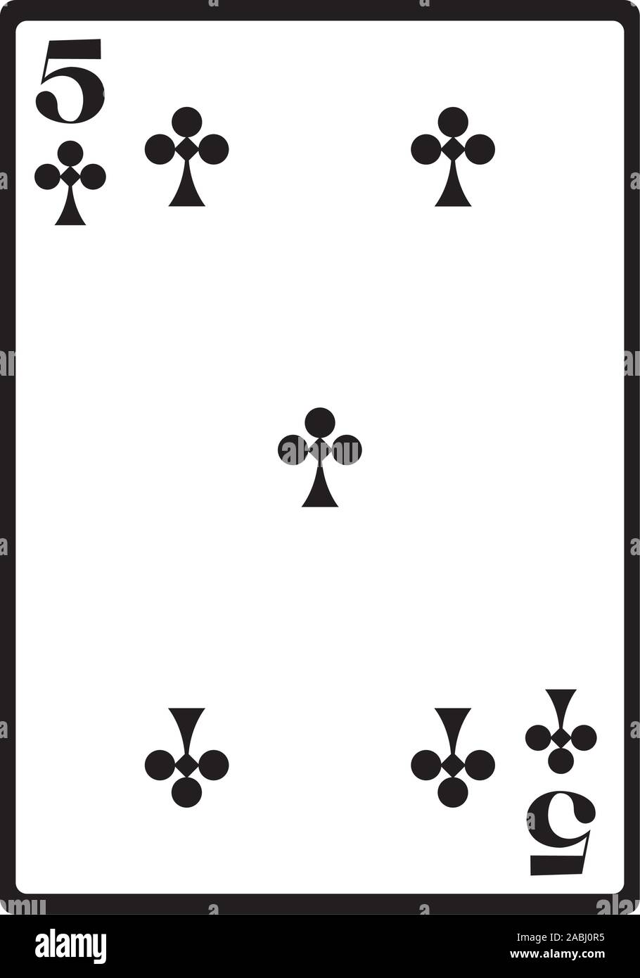 five of club card icon, flat design Stock Vector Image & Art - Alamy