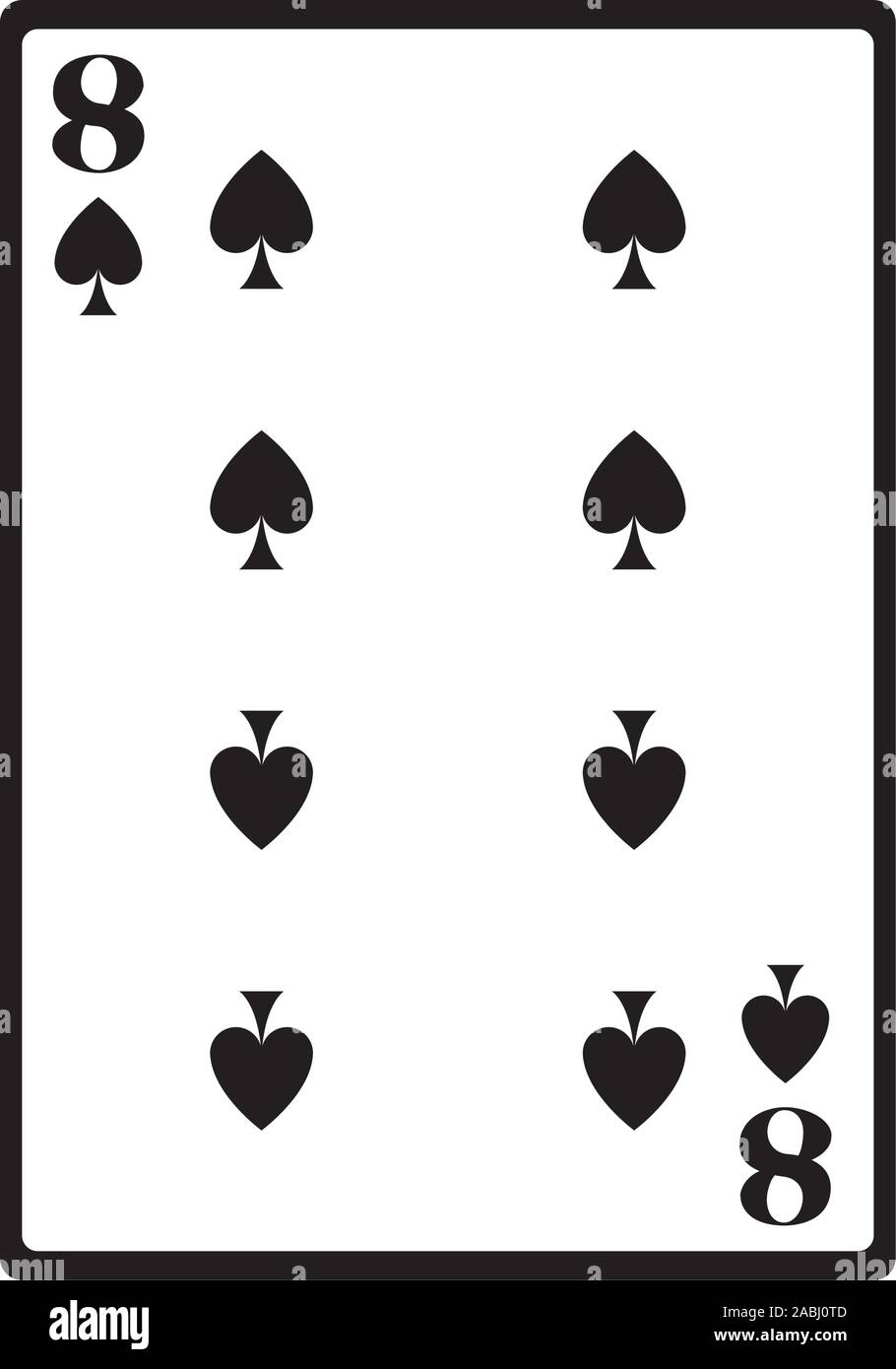 eight of spades card icon, flat design Stock Vector Image & Art - Alamy