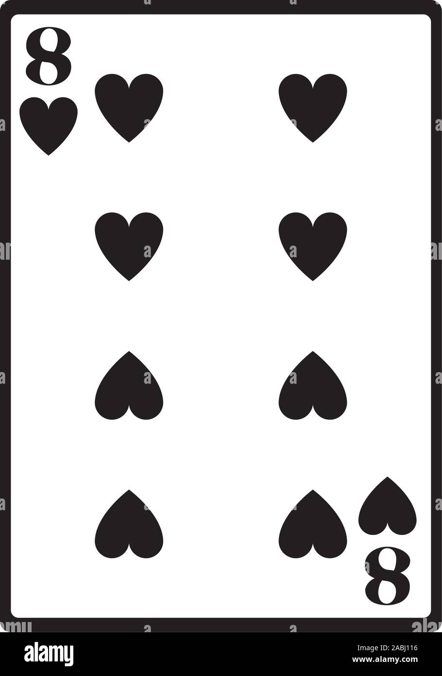 eight of hearts card icon, flat design Stock Vector Image & Art - Alamy