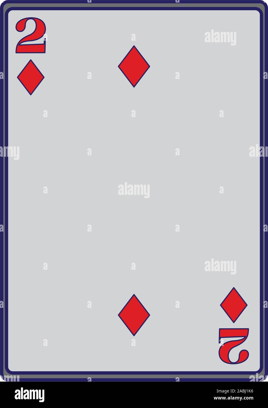 Two of diamonds playing card Stock Vector Images - Alamy