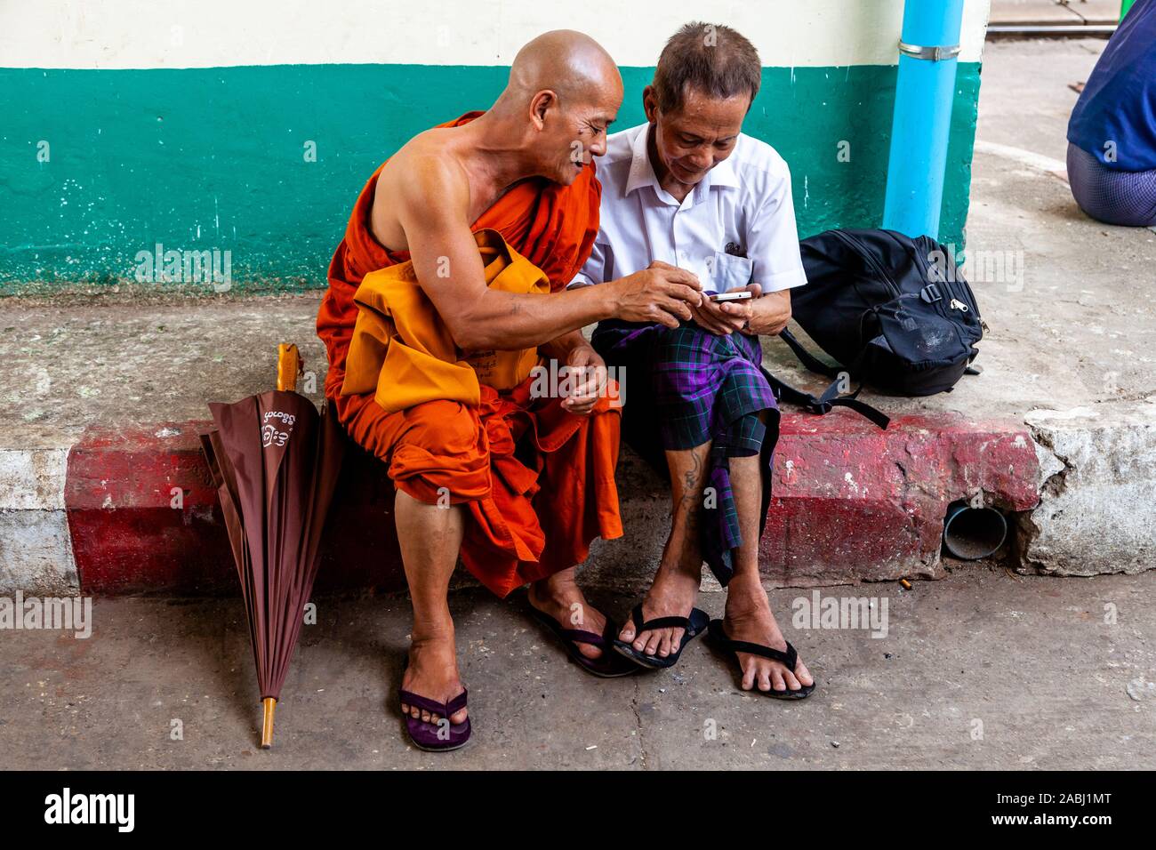 Monk on railway hi-res stock photography and images - Alamy