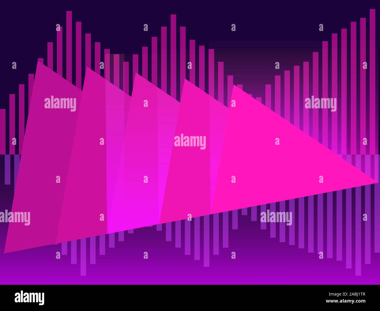 Synthwave abstract background with pink triangles. Retro futurism of ...