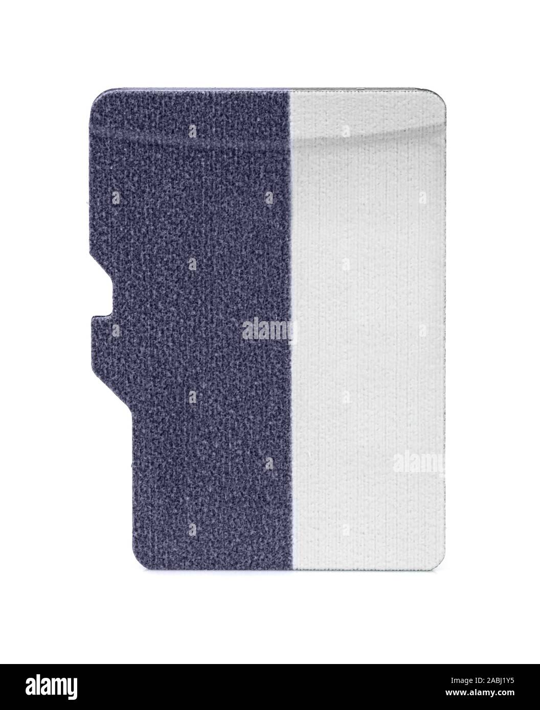 Blank micro SD memory card isolated on white background with clipping ...