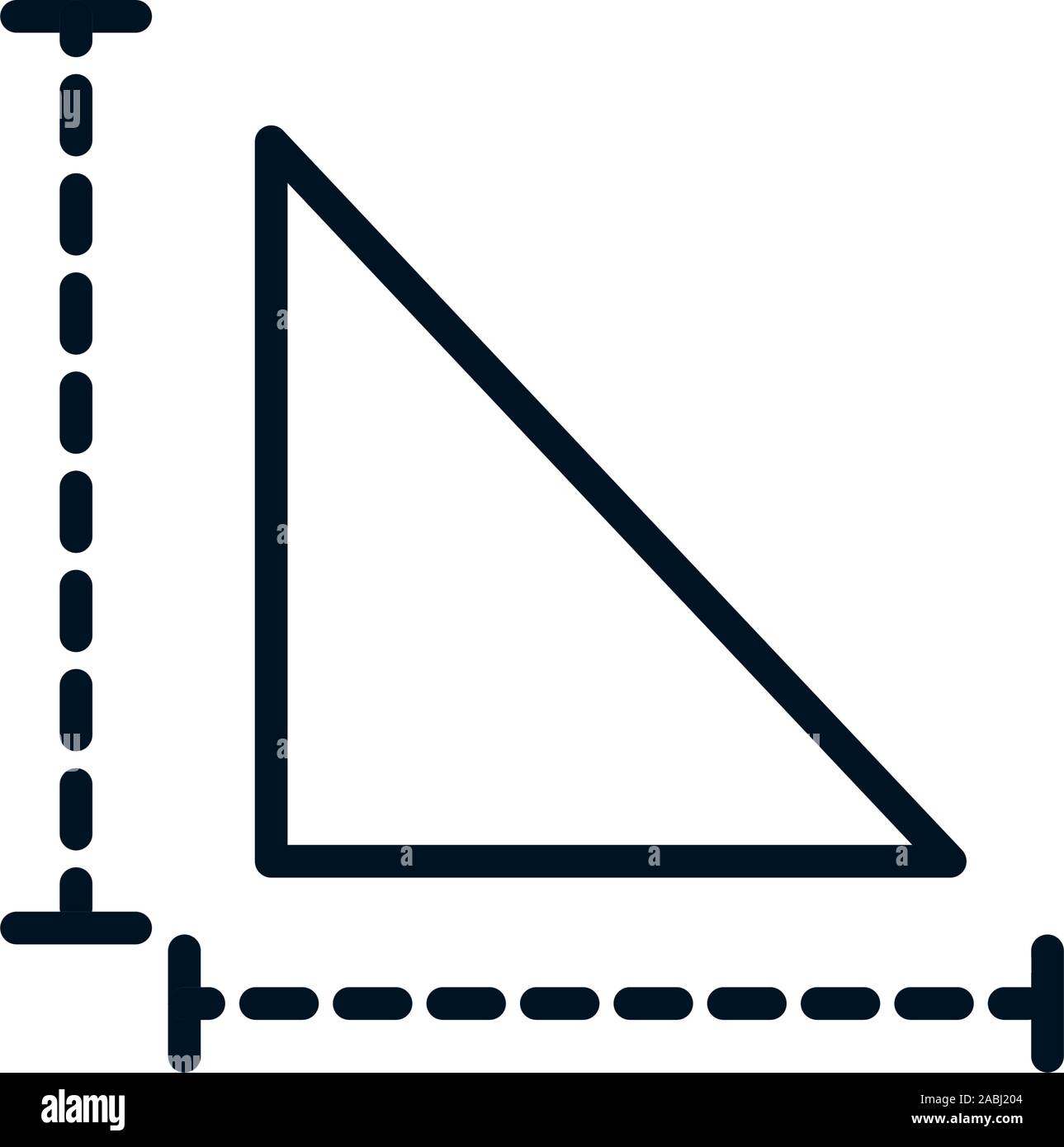 triangle measure architecture icon line style vector illustration Stock ...