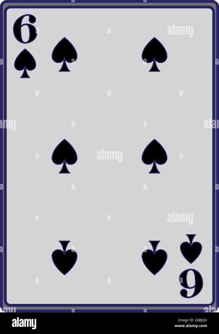 6 of spades playing card hi-res stock photography and images - Alamy