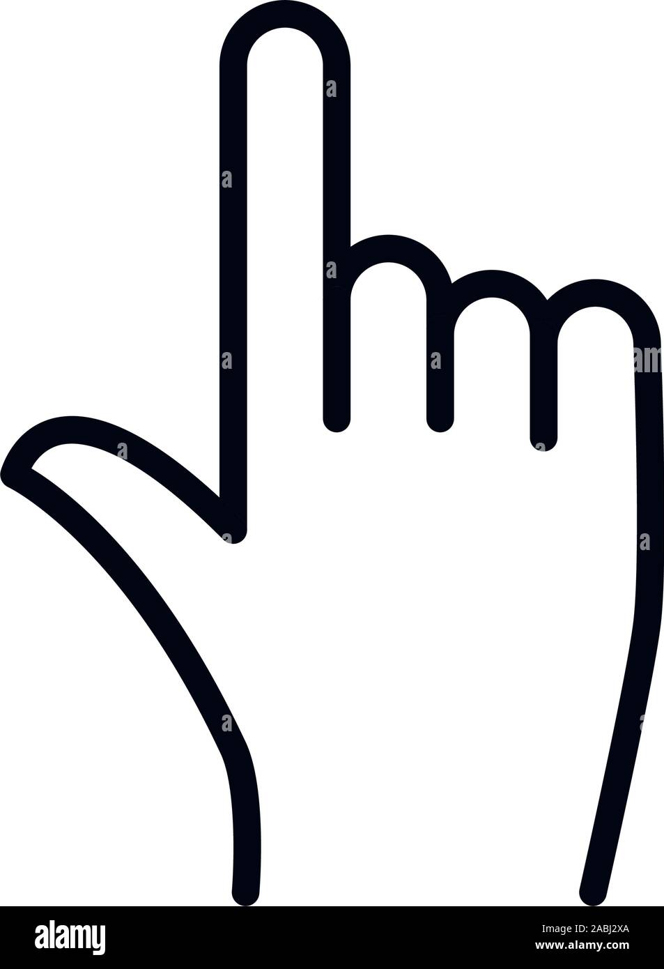 hand finger choose shopping line style vector illustration Stock Vector ...