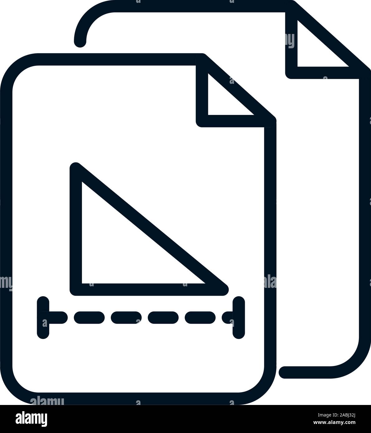 project plan documents architecture icon line style vector illustration ...