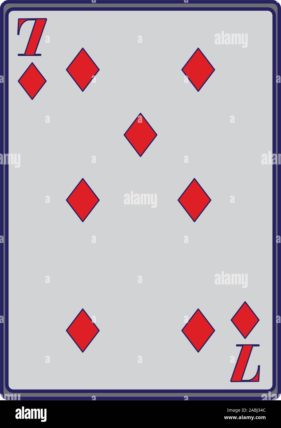 7 of diamonds Stock Vector Images - Alamy