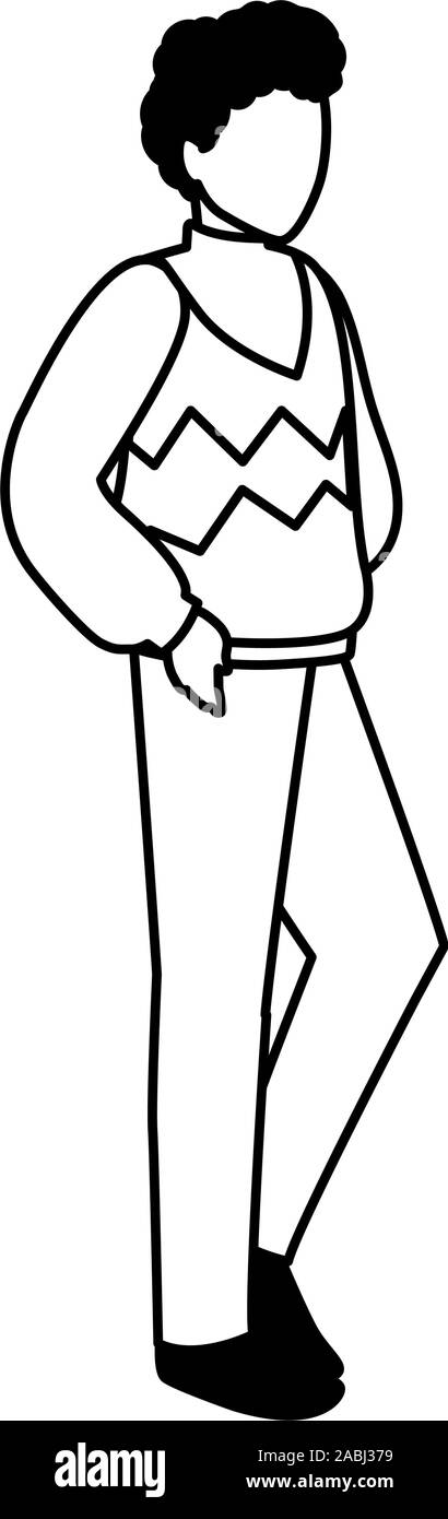 man standing on white background vector illustration design Stock ...