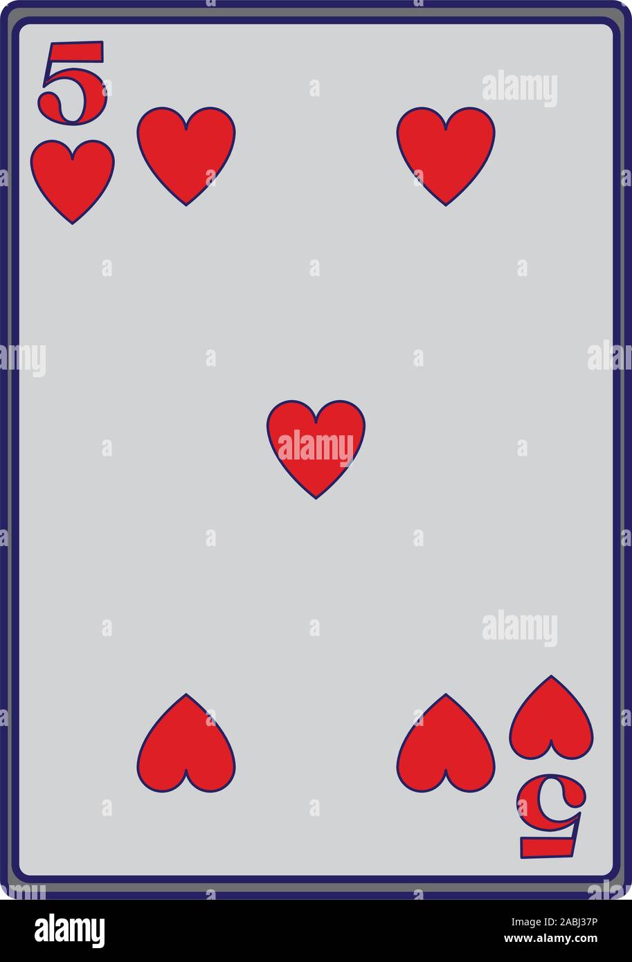 Five hearts card color hi-res stock photography and images - Alamy