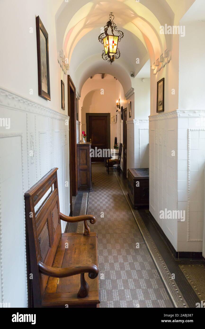 Corridor interior with vintage furniture, Europe Stock Photo - Alamy