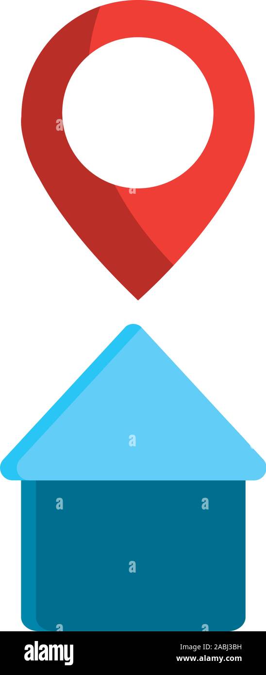 house location pointer gps map and navigation vector illustration Stock ...