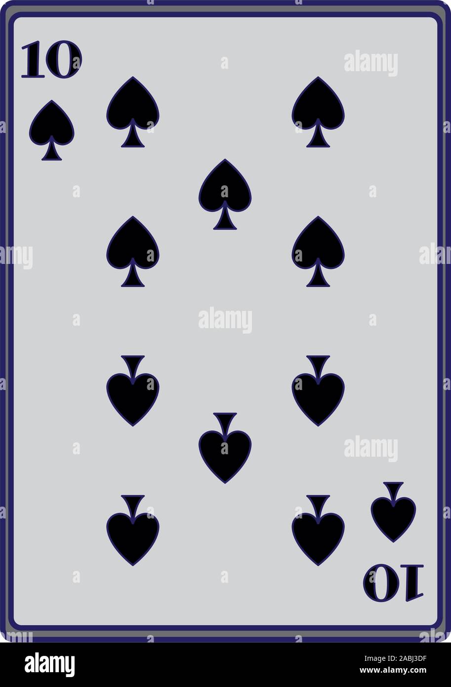 ten of spades card icon, flat design Stock Vector Image & Art - Alamy