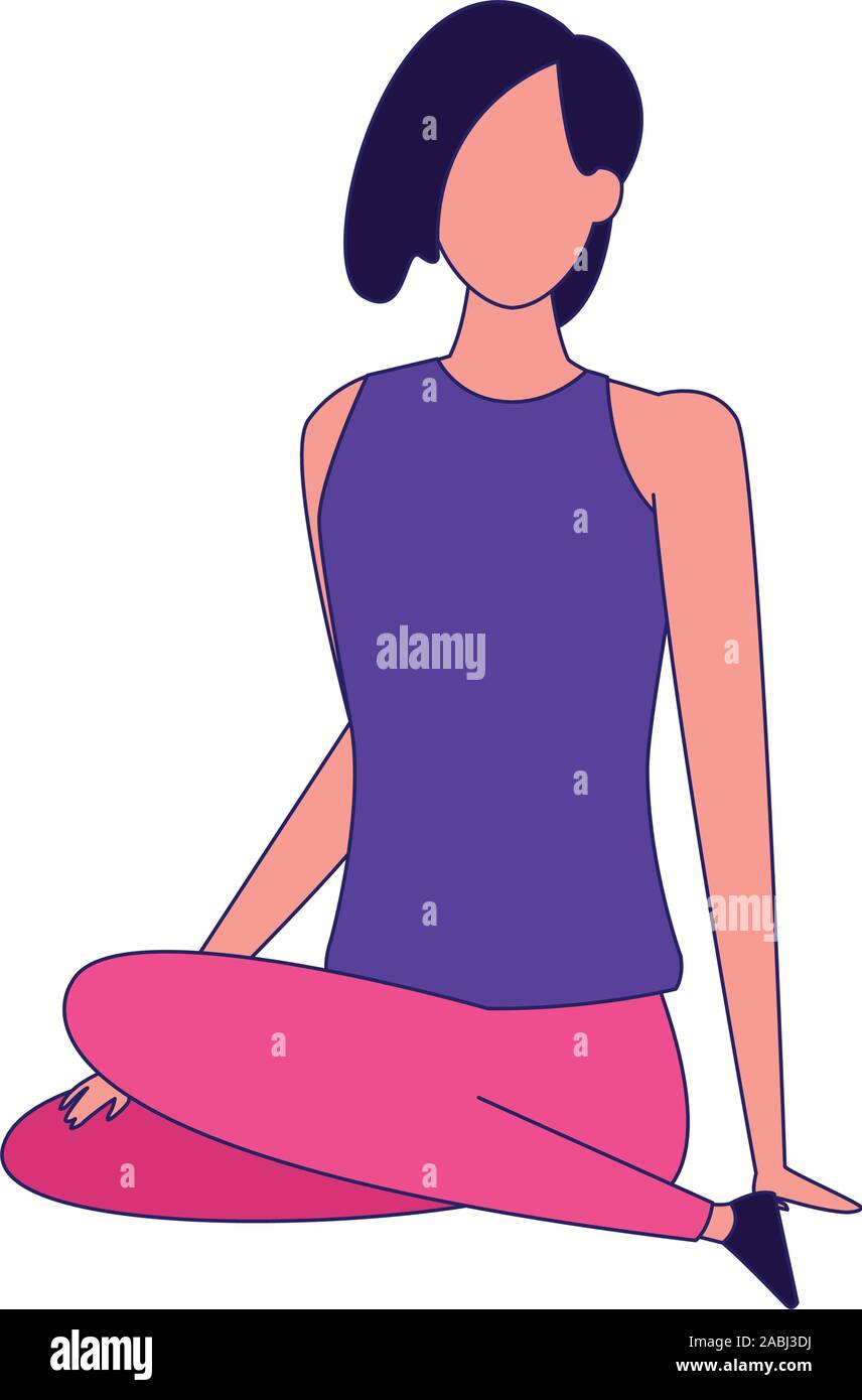 Girl legs crossed Stock Vector Images - Alamy