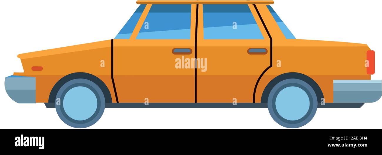 classic yellow car icon, flat design Stock Vector Image & Art - Alamy