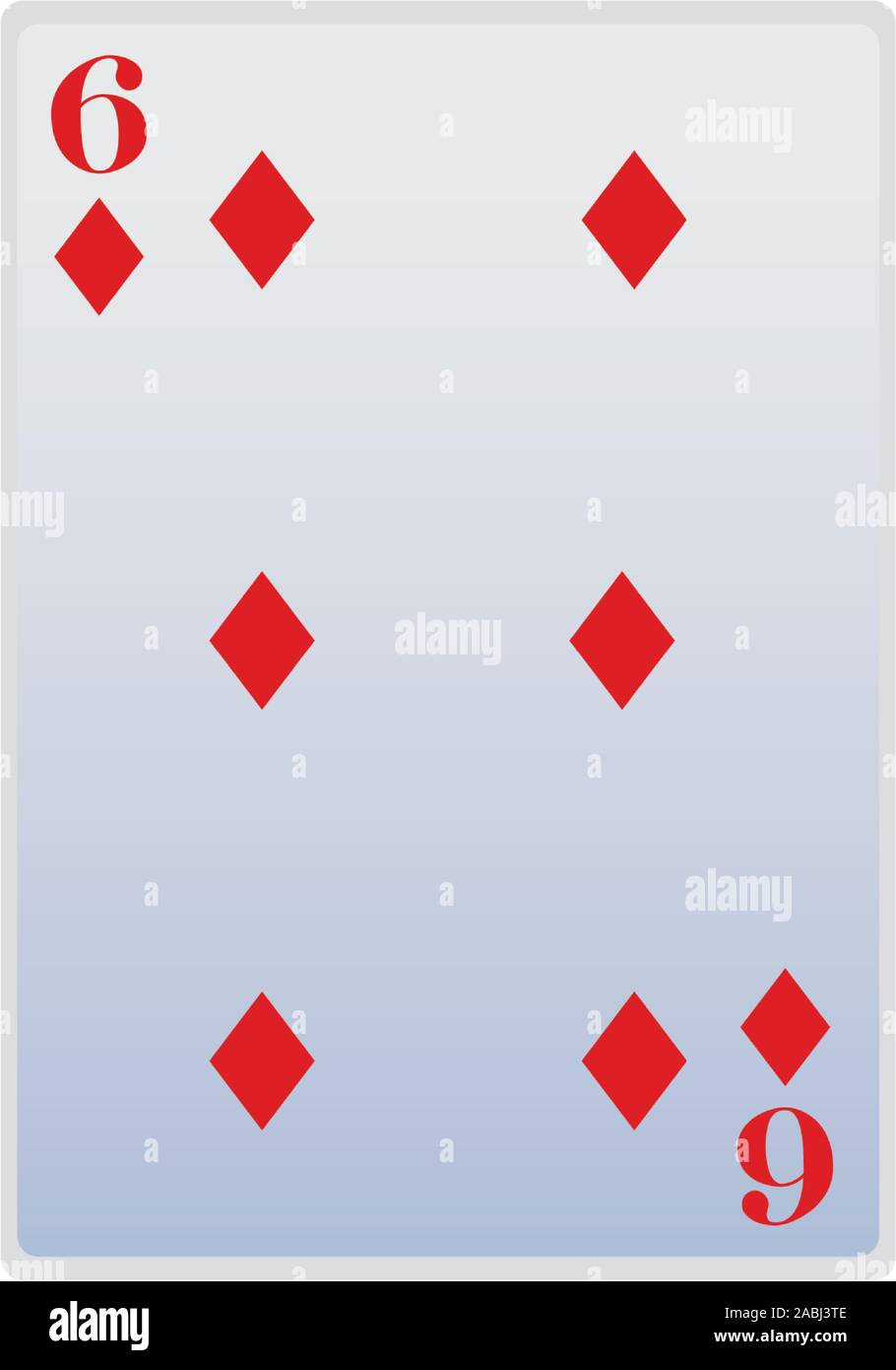 Six Of Diamonds Card Icon Flat Design Stock Vector Image And Art Alamy