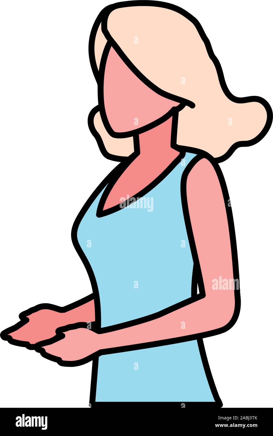 young woman on white background vector illustration design Stock Vector ...