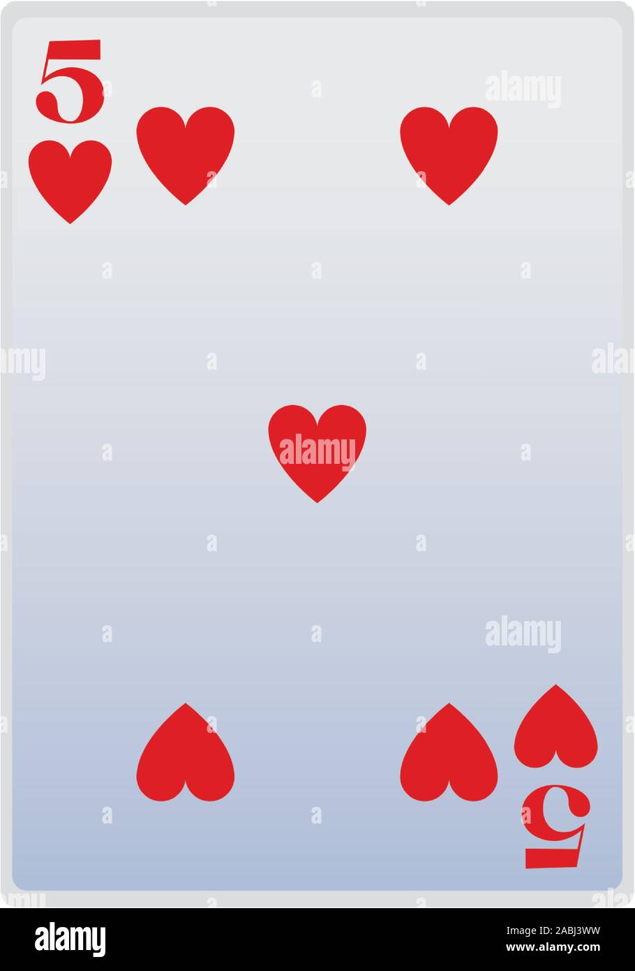 five of hearts card icon, flat design Stock Vector Image & Art - Alamy