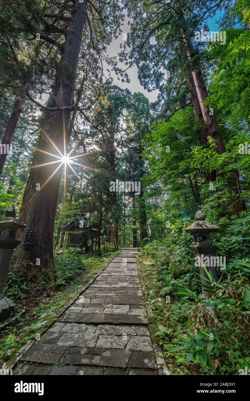 Mount Haguro, One of the three sacred mountains of Dewa Province (Dewa ...