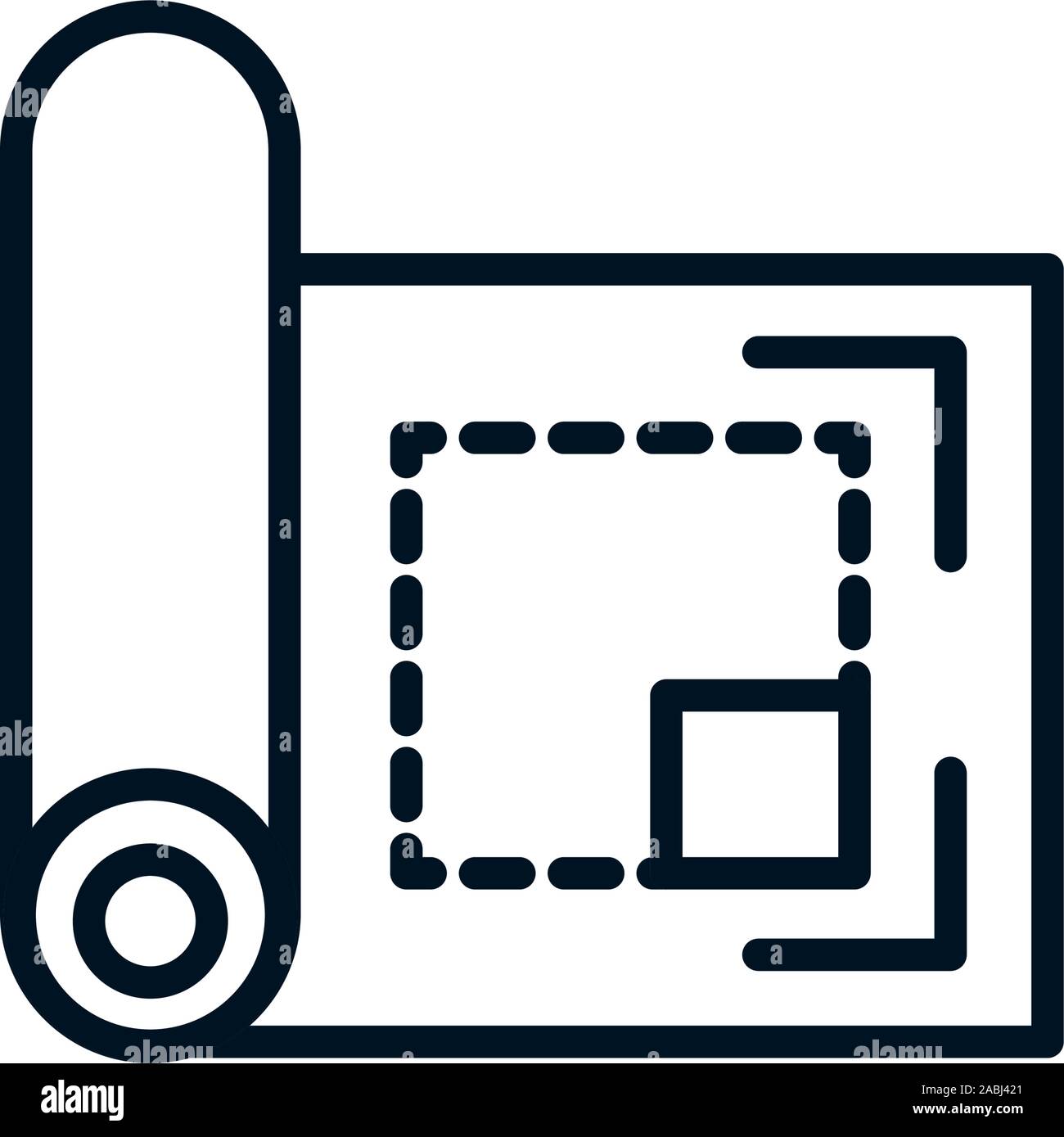 plan blueprint architecture icon line style vector illustration Stock ...