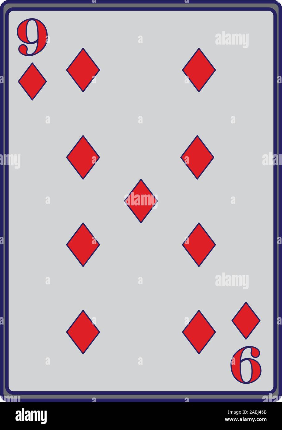 9 of diamonds Stock Vector Images - Alamy