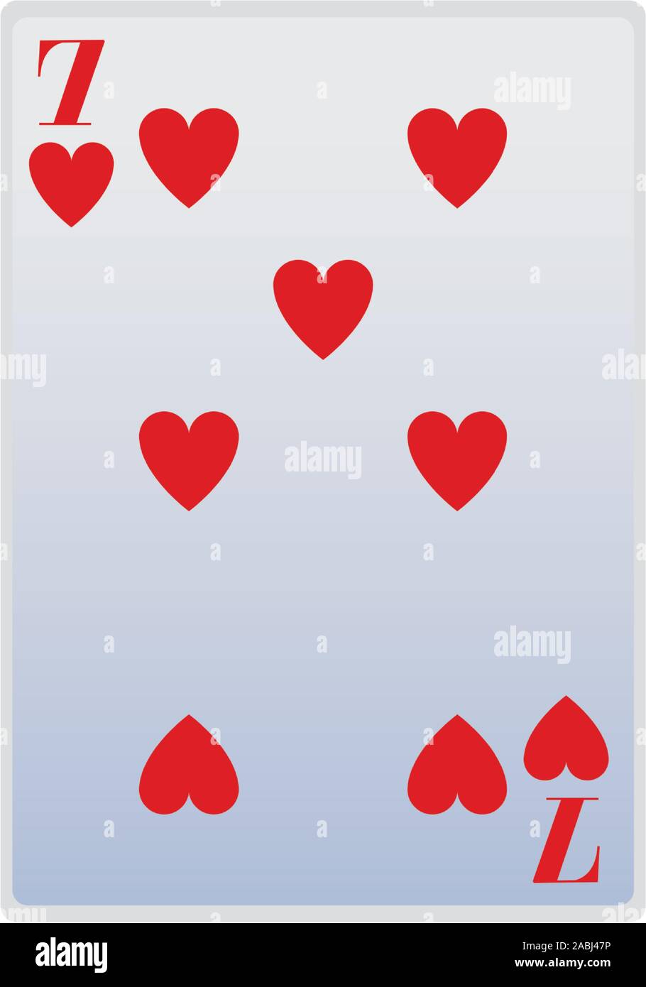Seven of hearts playing card Stock Vector Images - Alamy