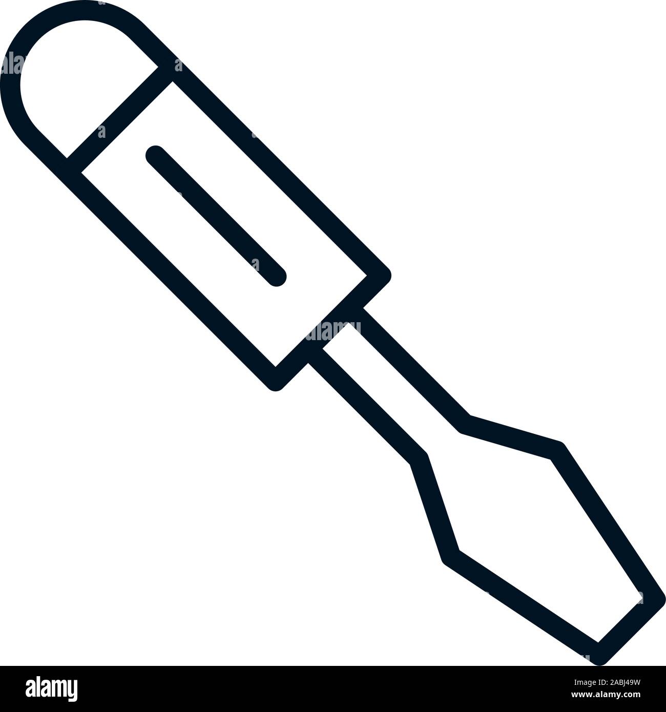 architecture screwdriver tool icon line style vector illustration Stock ...