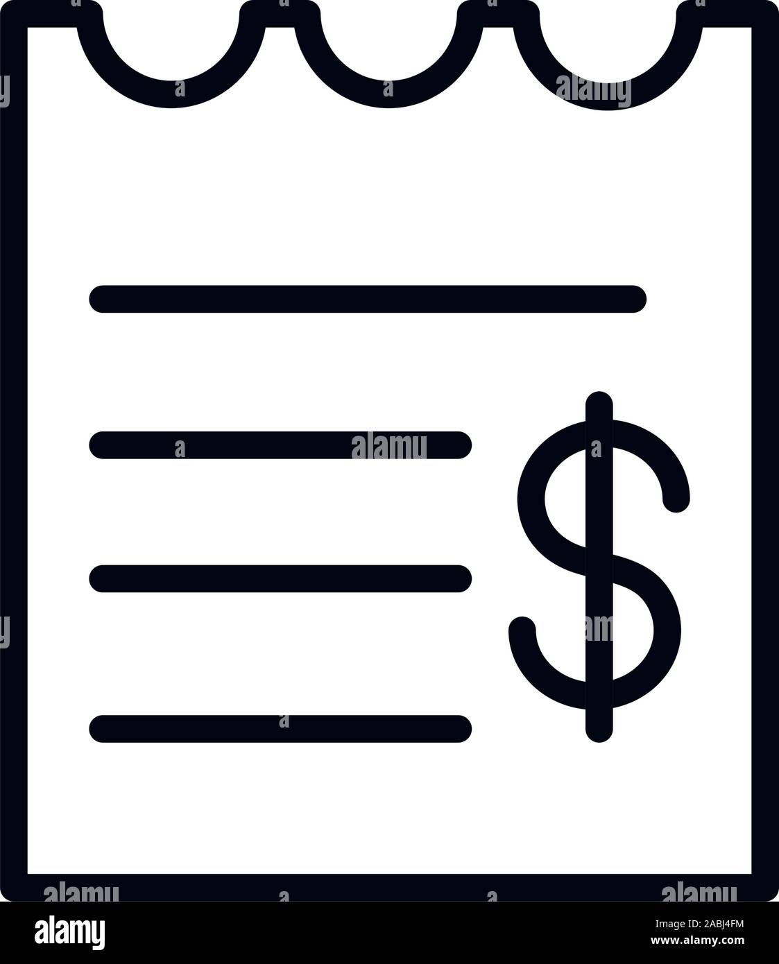 bill money count shopping line style vector illustration Stock Vector ...