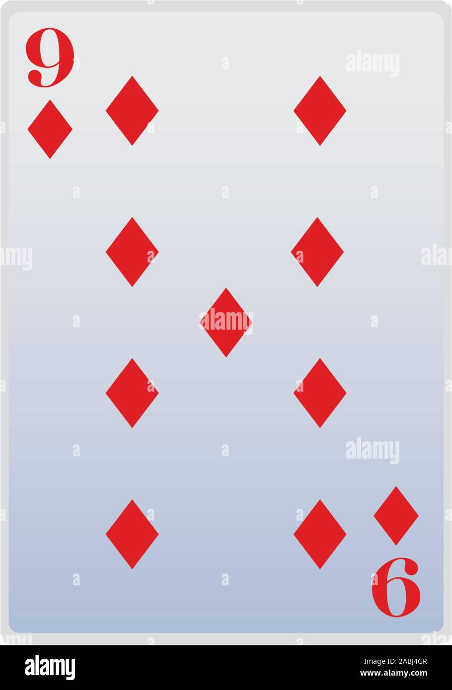 nine of diamonds card icon, colorful design Stock Vector Image & Art ...