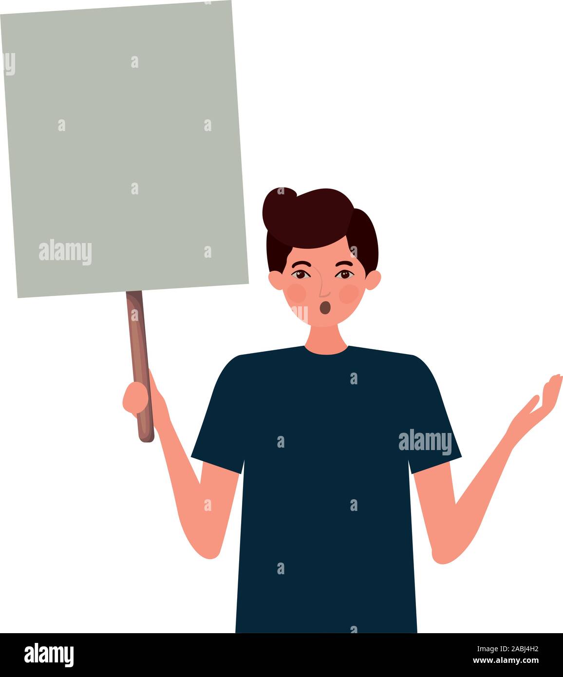Man protesting for human rights vector design Stock Vector Image & Art ...