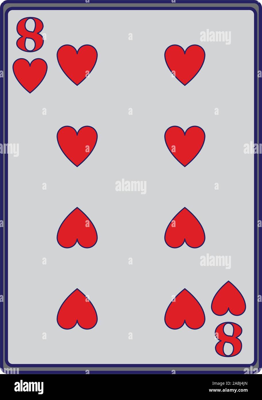 eight of hearts card icon, flat design Stock Vector Image & Art - Alamy