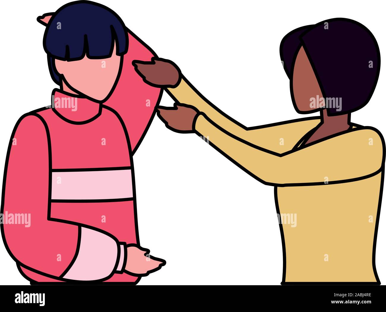 couple of people on white background vector illustration design Stock ...