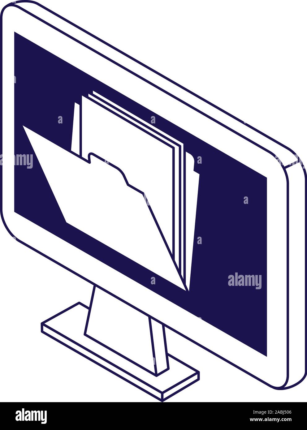 Folder icon on desktop Stock Vector Images - Alamy