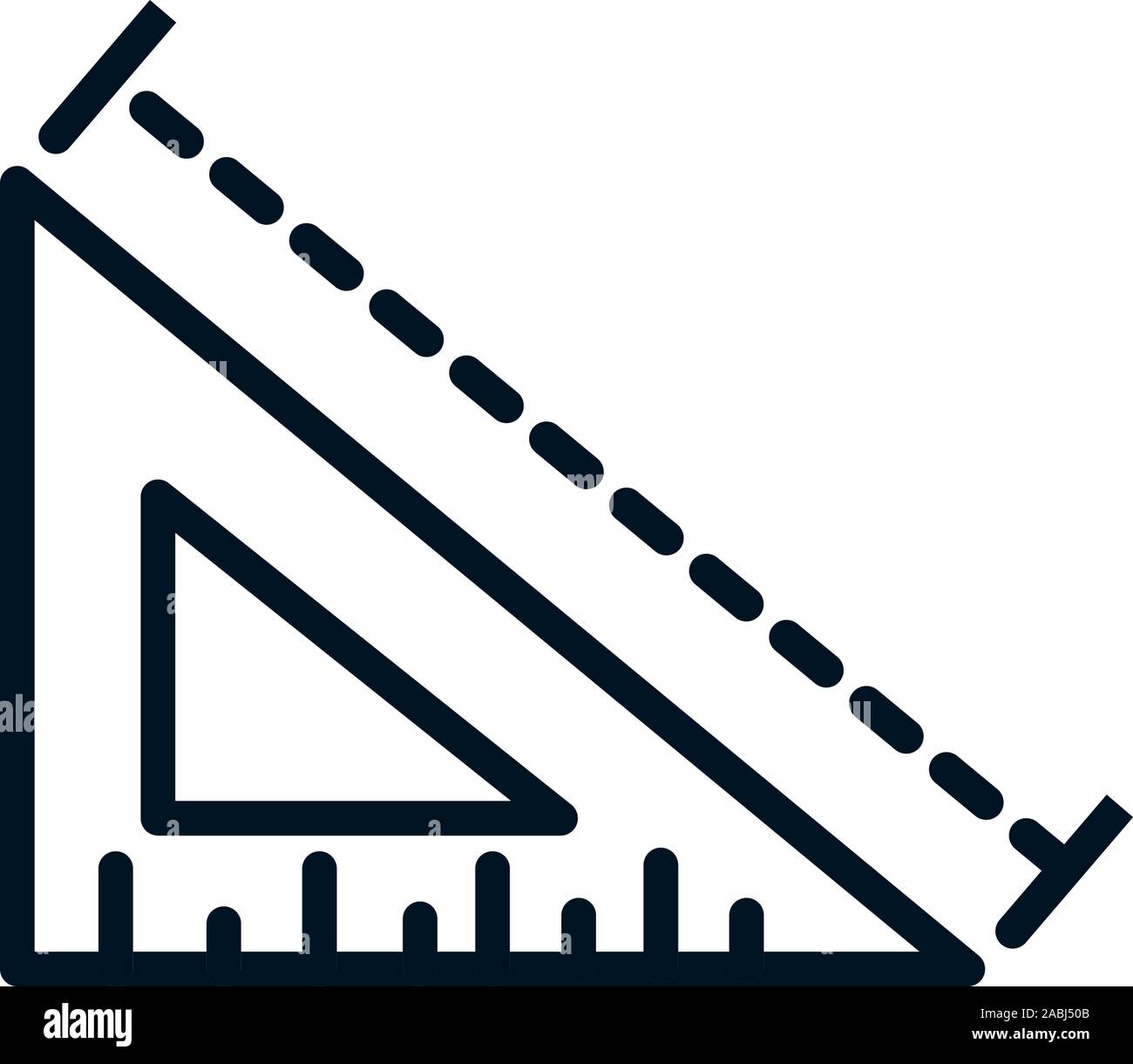 triangle ruler measure architecture icon line style vector illustration ...