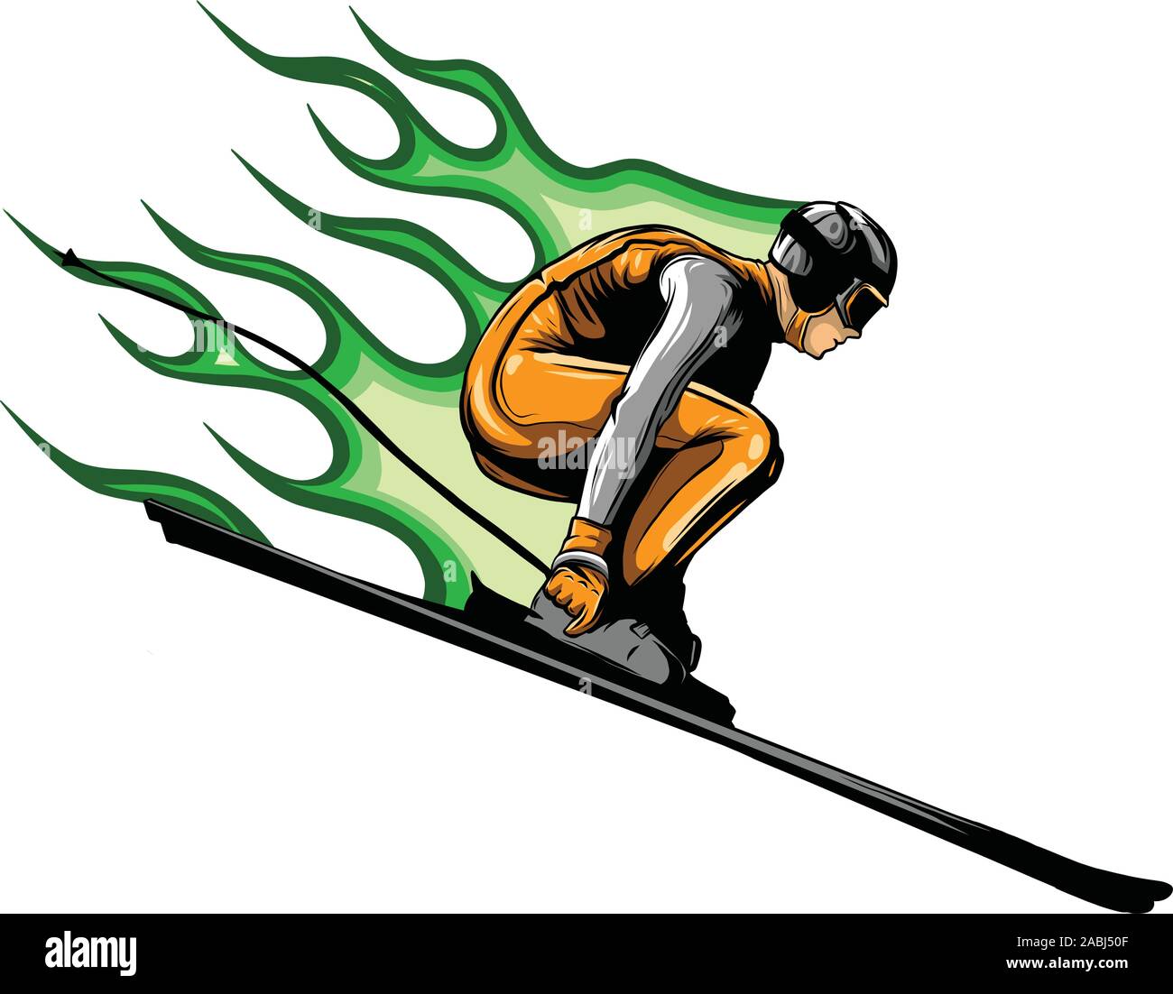 Ski stick man hi-res stock photography and images - Alamy
