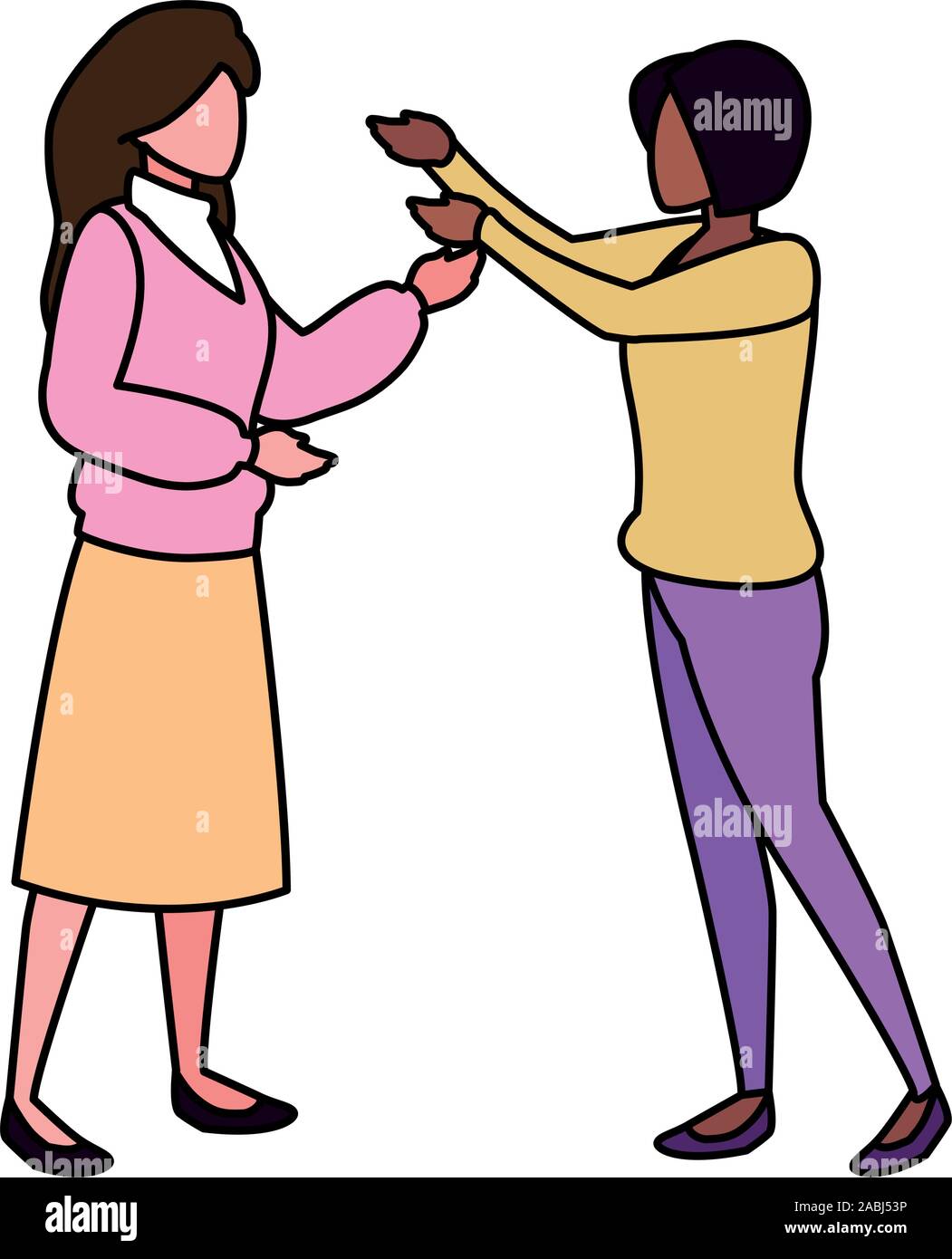 women standing on white background vector illustration design Stock ...