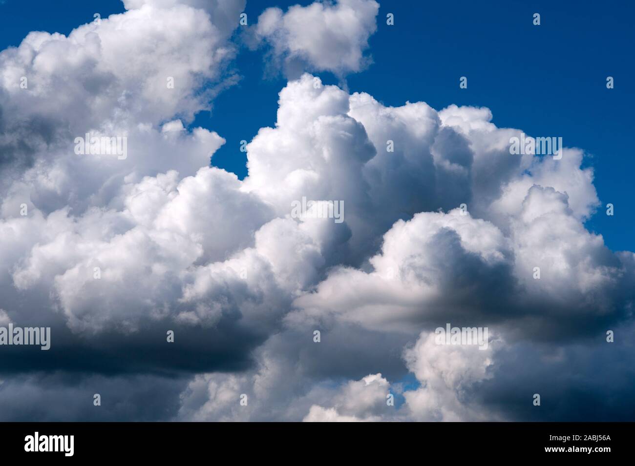 Cumulus clouds with vertical growth in dramatic sky Stock Photo - Alamy