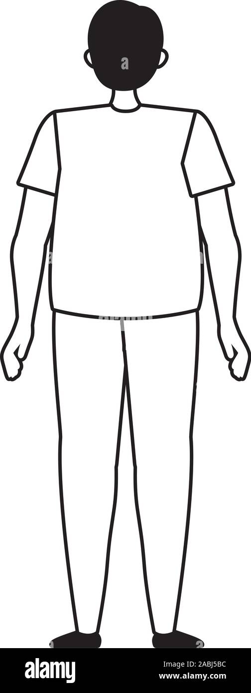 Backward man Stock Vector Images - Alamy