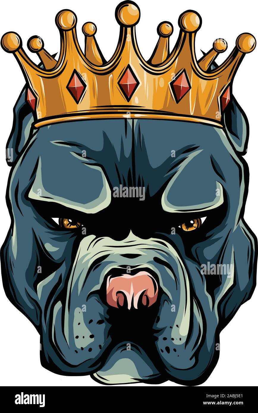 vector Dog illustration king in white background Stock Vector Image ...