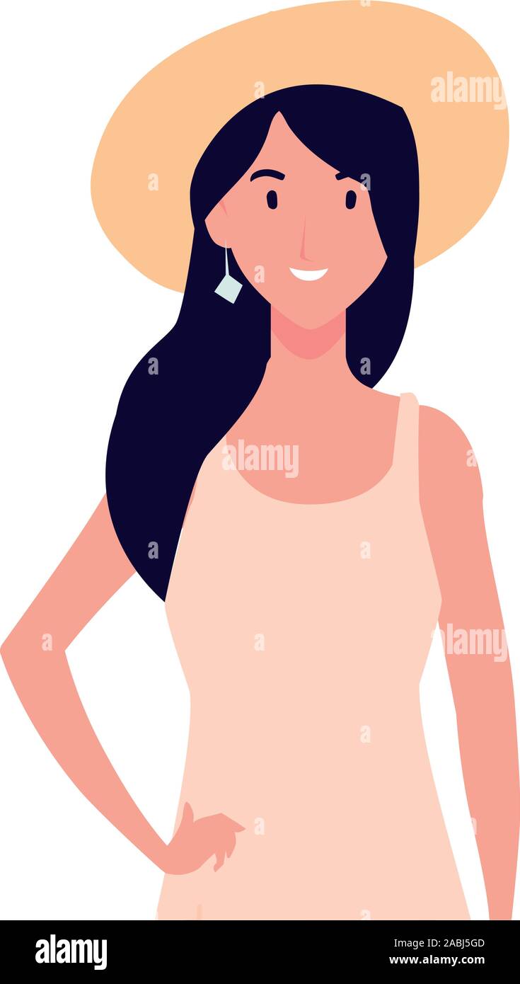 young woman on white background vector illustration design Stock Vector ...
