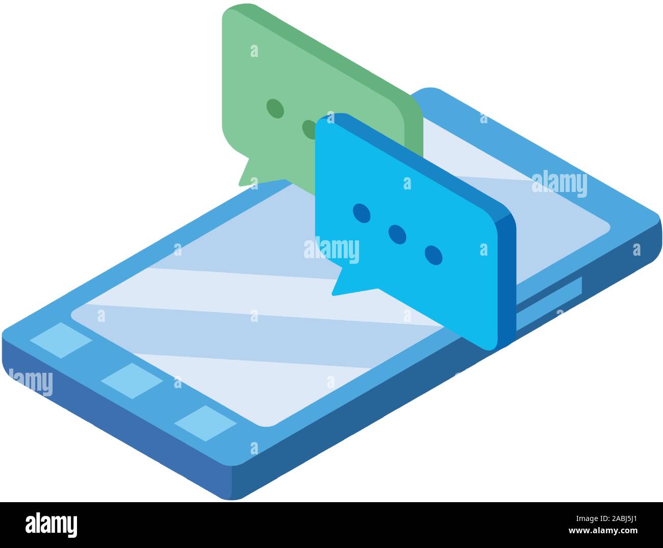 speech bubbles and smartphone device icon Stock Vector Image & Art - Alamy