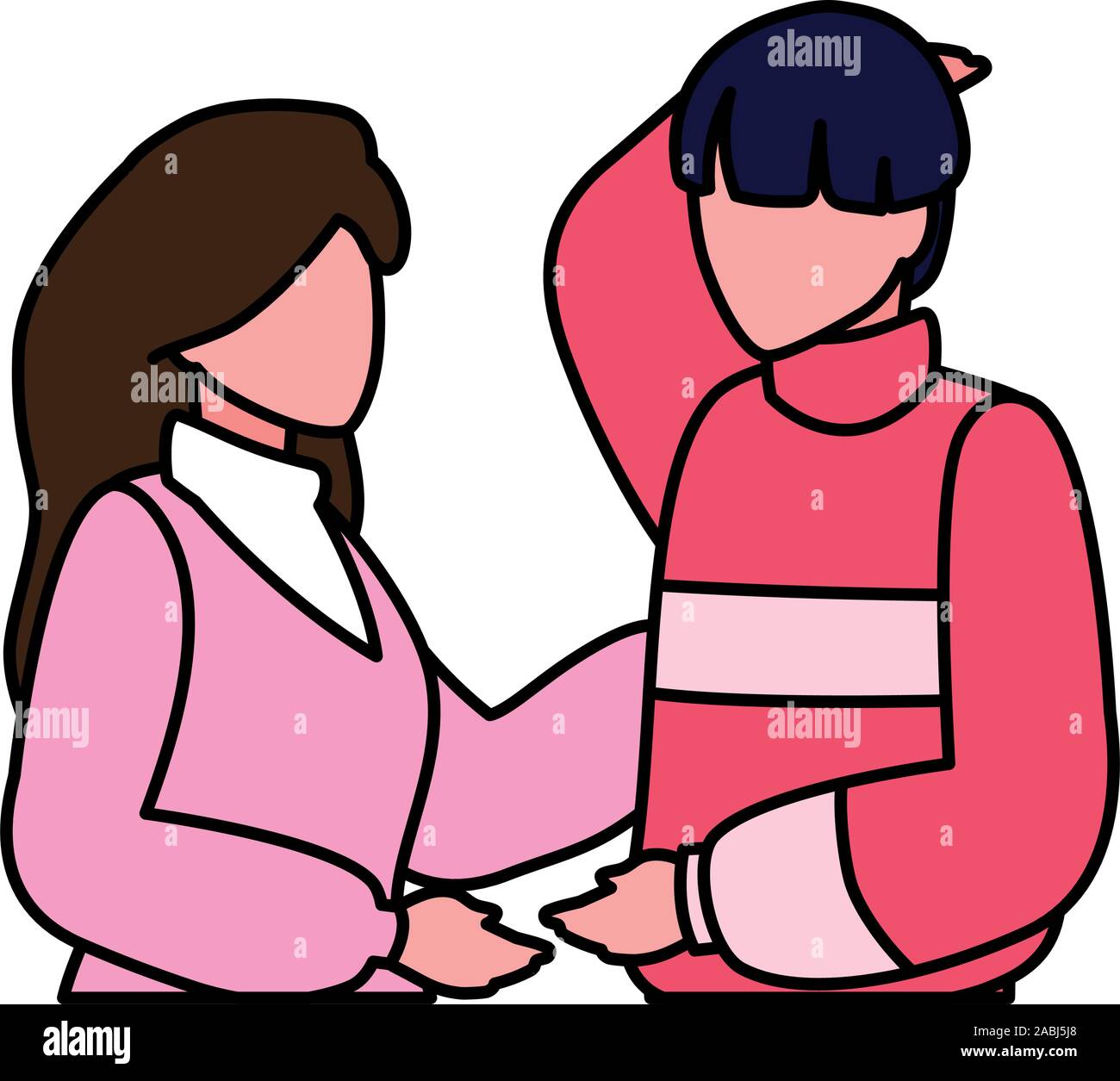 couple of people on white background vector illustration design Stock ...