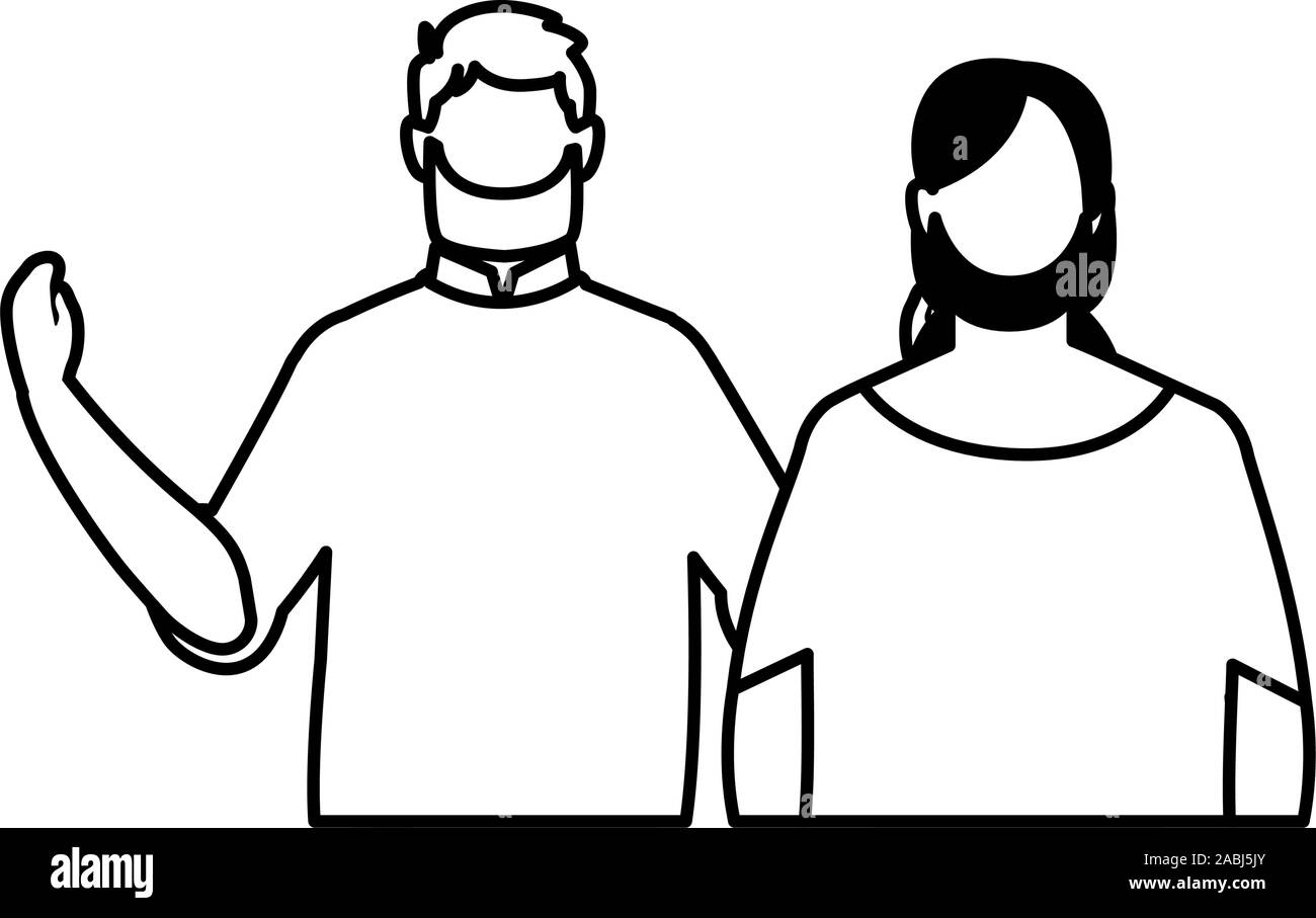 men faceless with different poses on white background vector ...