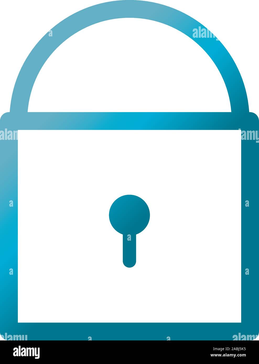 user interface padlock security blue gradient vector illustration Stock ...